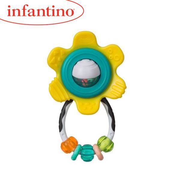 Infantino 2163145 Shake & Teether Gummy Flower Rattle For Age Grade 0m ...