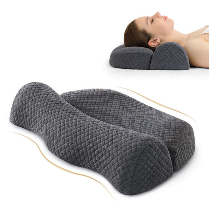 Cervical Memory Foam Pillow, Neck Contoured Support Pillow for Neck and ...