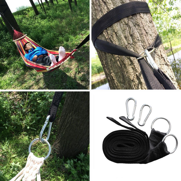 1/2PCS 200Kg เปลญวนแขวนเข็มขัดสายคล้องเชือกพร้อม Carabiner | Lazada.co.th