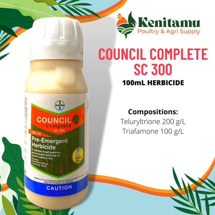 COUNCIL COMPLETE SC 300 100mL HERBICIDE BY: BAYER FOR PLANT CARE AND ...