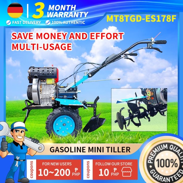 Diesel Micro-Tiller /Gasoline Mini Tiller Plowing Soil Turning Rotary ...