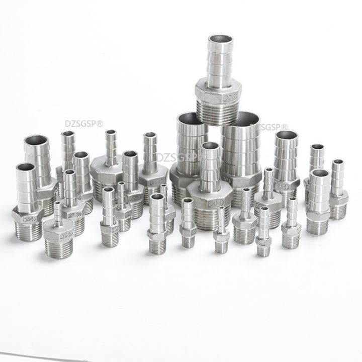 Stainless Steel 304 BSP Male Thread Pipe Fitting X Barb Hose Tail ...