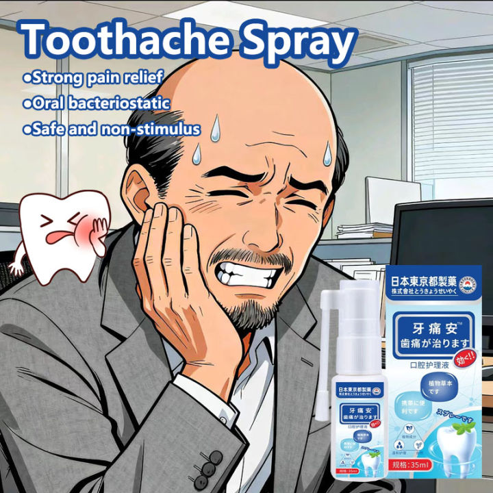 Toothache Pain Relief Spray 35ml For Treatment Gum Pain Swelling ...