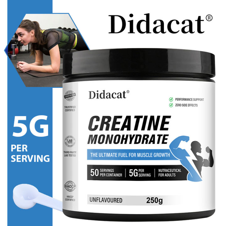 Didacat Pure Form Ultra-Micronized Creatine Monohydrate Powder ...