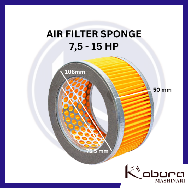 Air Filter Sponge 7,5 - 15 HP Kompresor Angin Saringan Udara Elemen ...
