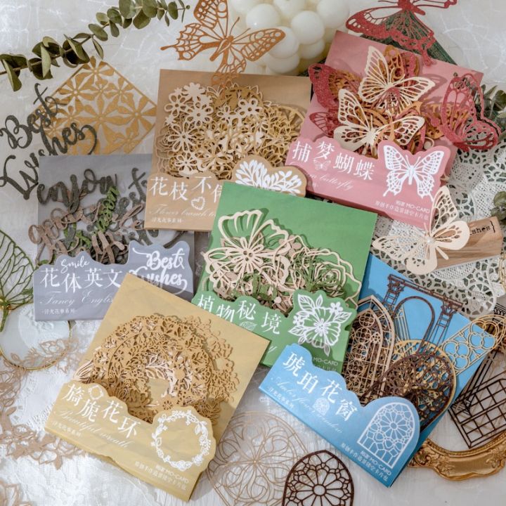 Enwei สติกเกอร์กระดาษ ลายดอกไม้ สําหรับตกแต่งสมุดภาพ สมุดภาพ 10 ชิ้น ...