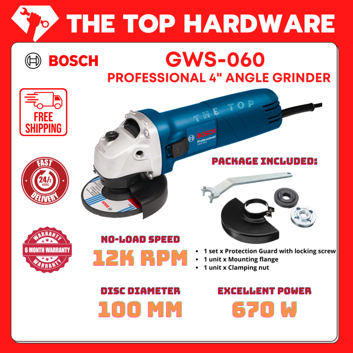 *READY STOCK* BOSCH ANGLE GRINDER 670W GWS 060 MESIN PENCANAI POTONG ...