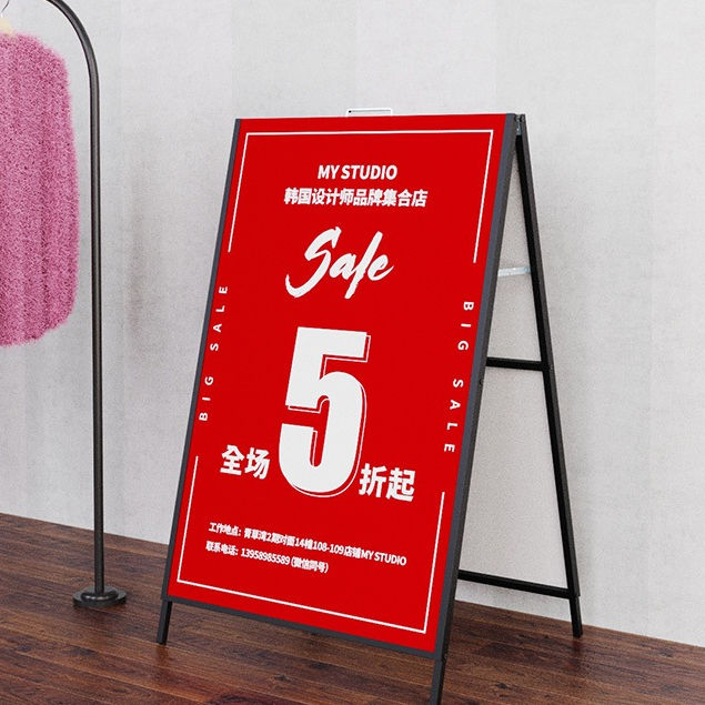 A Type Foldable Stand Signage / Floor Sign Sintra Board Menu Printing ...