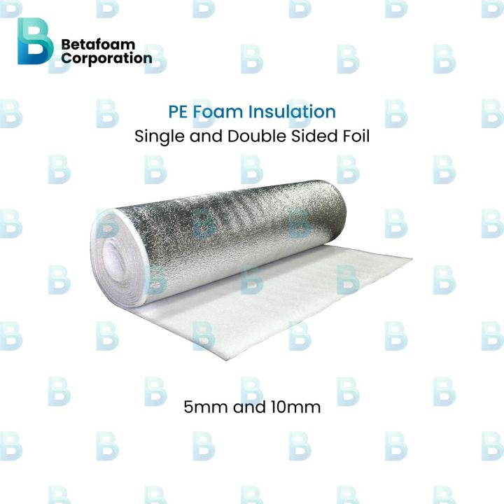 High Quality Single/Double Foil PE Foam Insulation 10mm/5mm x 25/50 ...