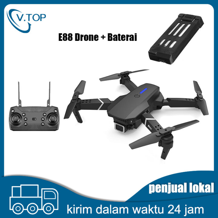 V.TOP E88 Drone Tinggi Menjaga Quadcopters RC Lipat Drone Hadiah Mainan ...