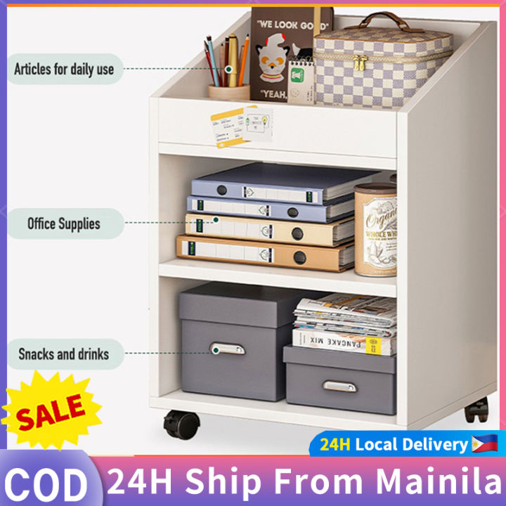 Under desk organizer Movable Storage Cabinet Table Organizer Desk Office Storage Rack With ...