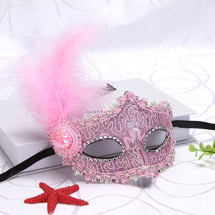 WXGR Littlegroot Sexy Ladies Masquerade Ball Mask Feather Mask Christmas Mask Halloween Mask ...