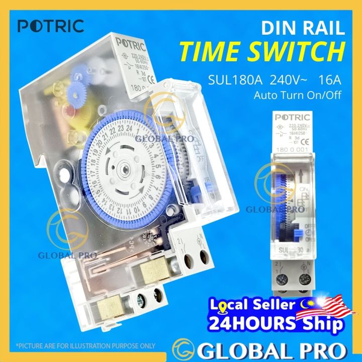 Timer Switch Industrial Timing Tool DIN Rail Timer Switch Auto On Off ...