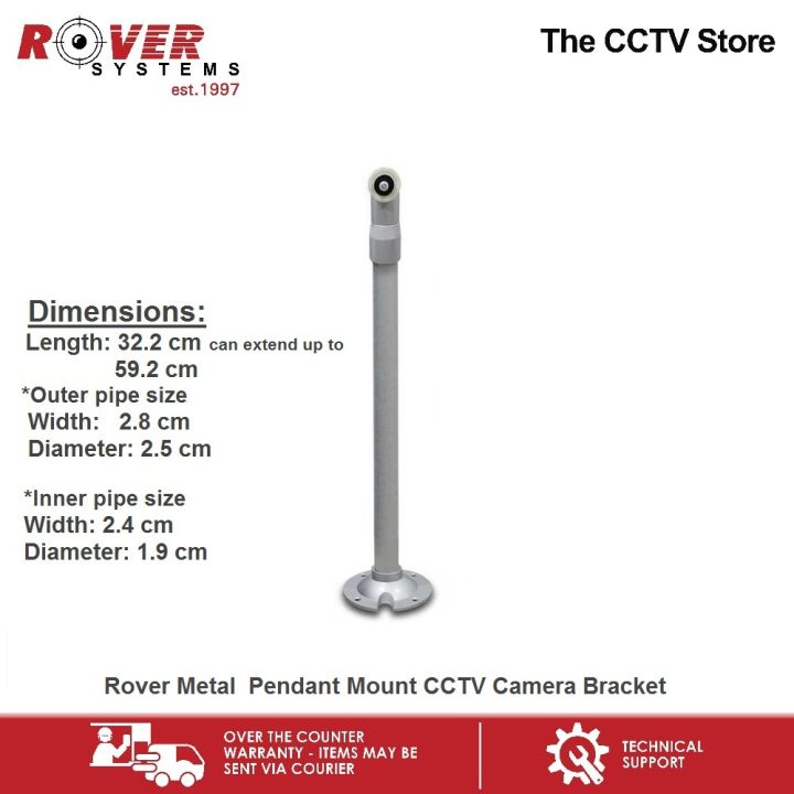 Rover Systems 32.2-59.2 cm x 2.8 cm x 2.5 cm I-type Pendant Mount Metal ...