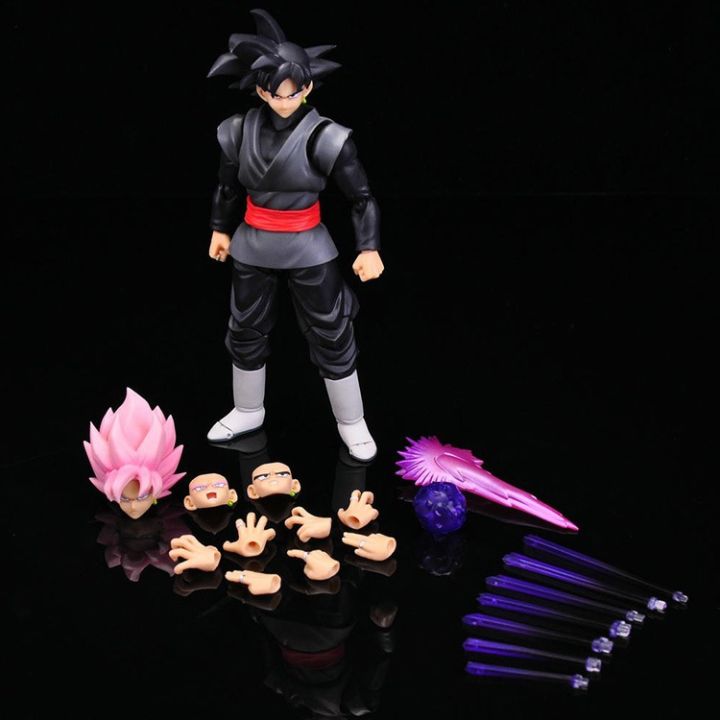 Dragon-Ball SHF Black Goku Saiyan Zamasu Pink Joint Hands-on Doll Model ...