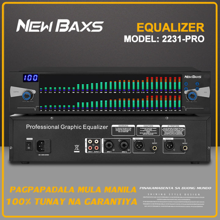 NEW BAXS equalizer dual channel 31-Band 2231-PRO Equalizer EQ digital ...