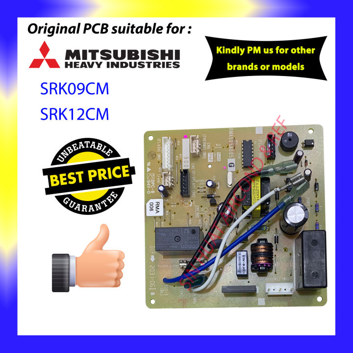 ORIGINAL PART MITSUBISHI SRK09CM SRK12CM PCB Board IC Board IC Kad Air ...