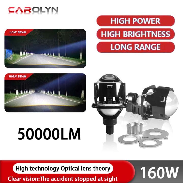 1-2PCS Auto motorcycle car bi led lights non-destructive installation 2 ...