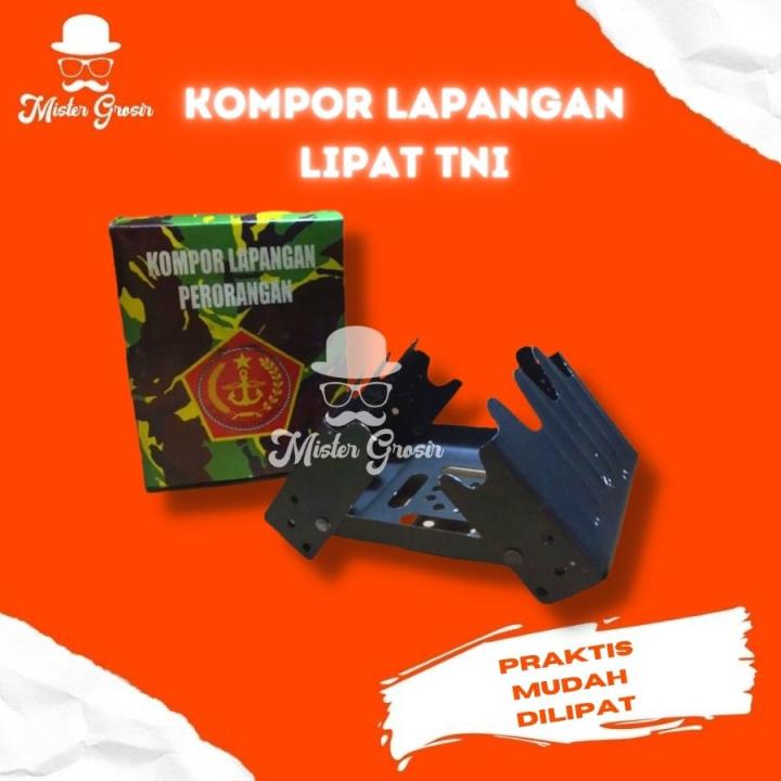 Kompor Lapangan Besi Lipat Parafin TNI Survival Tool Kit Outdoor ...