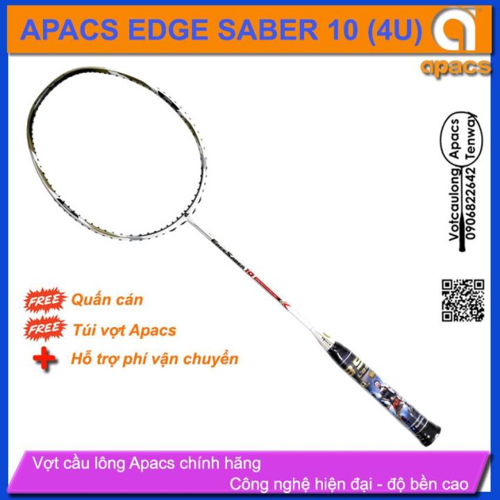 [HCM]Vợt cầu lông Apacs Edge Saber 10 (4U) | Bạch mã hoàng tử cân bằng ...