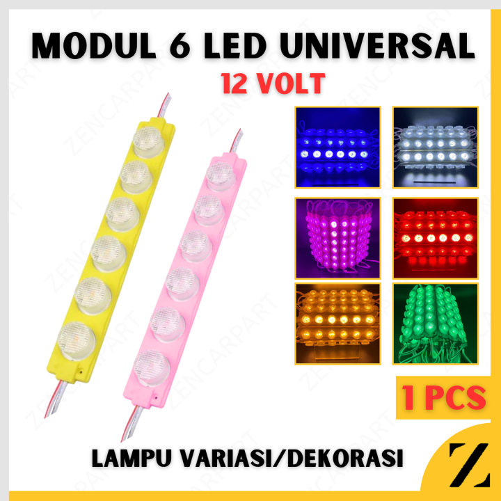 Lampu LED Module Strip Variasi Motor Mobil Bak Truk Fuso 1x6 Putih ...