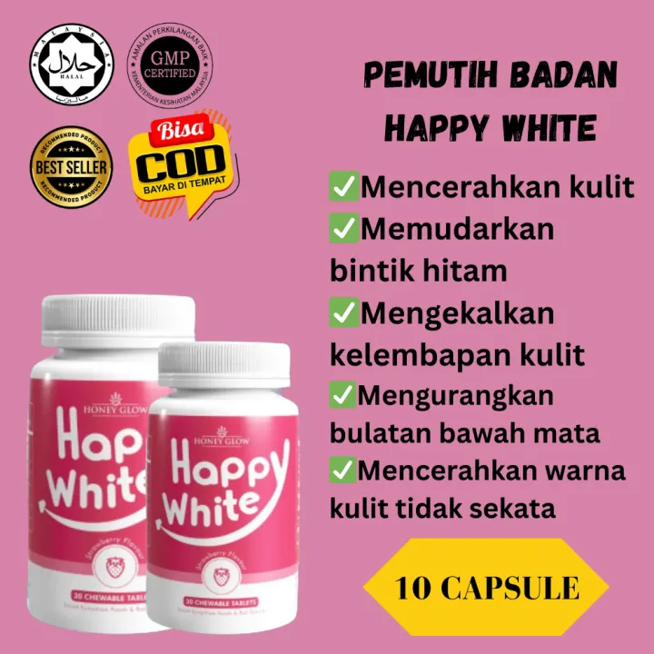 Pencerah Badan Original Happy White Honey Glow Vitamin C Muka Putih ...