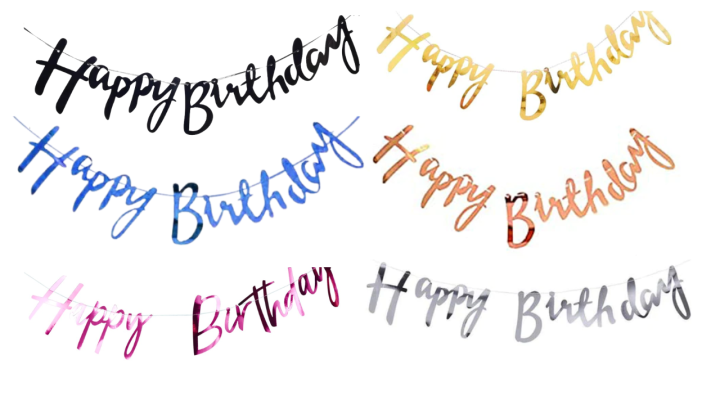 HAPPY BIRTHDAY CURSIVE BANNER / HBD BUNTINGS | Lazada PH