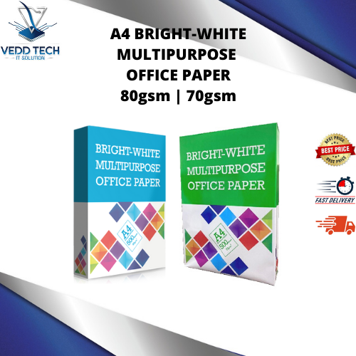 A4 BRIGHT-WHITE MULTIPURPOSE OFFICE PAPER | Lazada