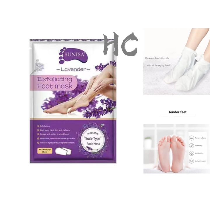 SUNISA 100% Authentic Japan Foot Peeling FOOTMASK LAVENDER WEARABLE ...