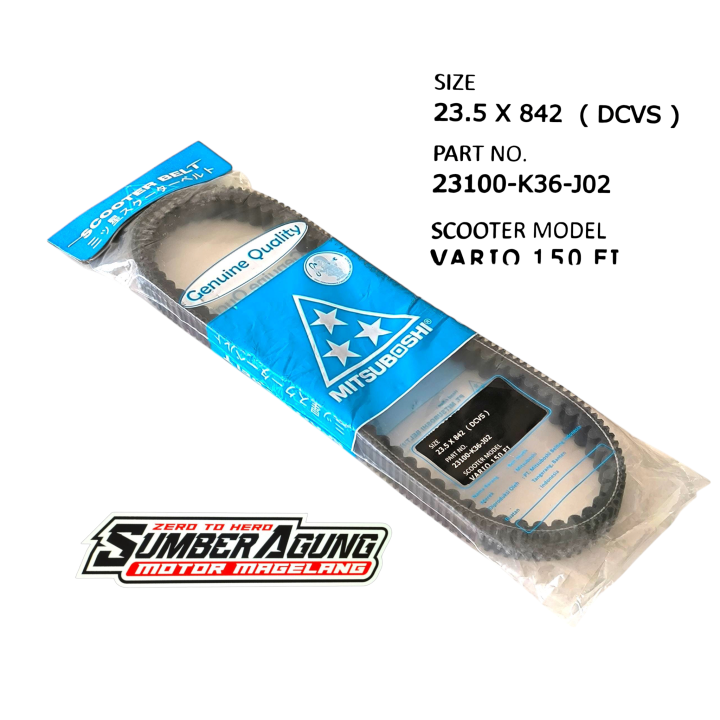 Vanbelt V Belt Only Vario 125 150 Led Double Cog Original Mitsuboshi | Lazada Indonesia