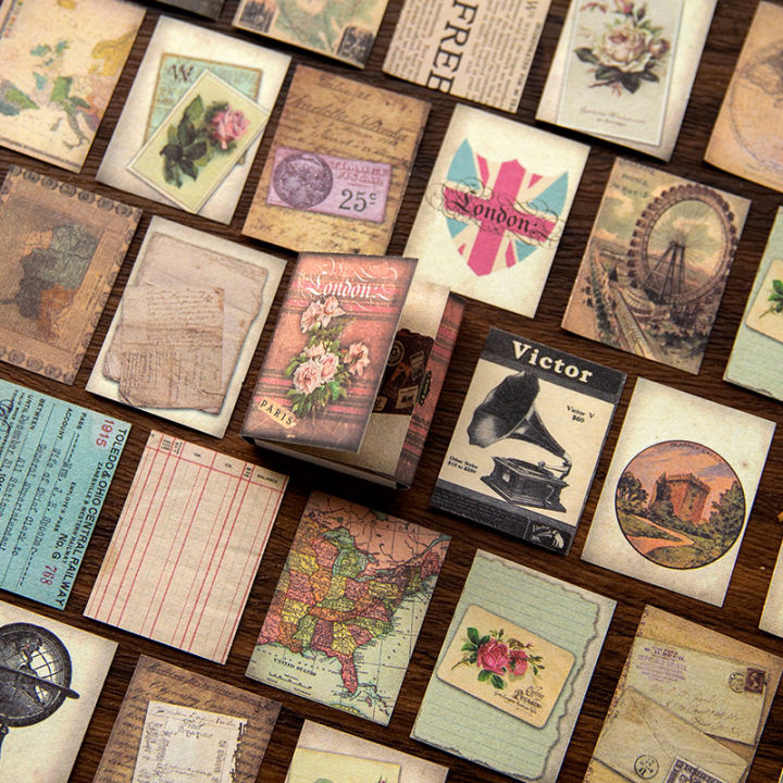 Kertas Hiasan Jurnal Yanji Vintage Retro Aesthetic Journal Decorative ...