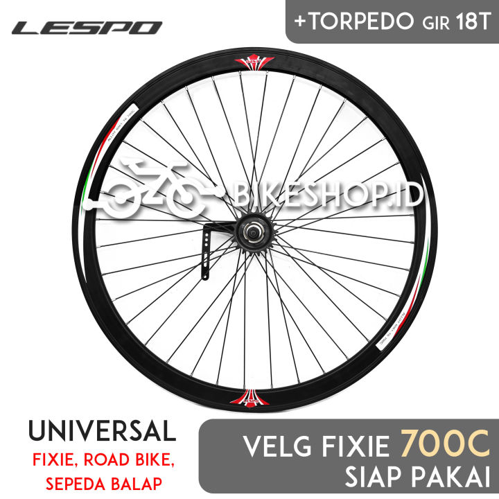 Wheelset Velg Sepeda Uk 700c 4cm Alloy Hitam Torpedo Rims Roda Siap ...