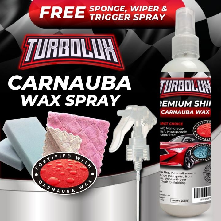 TurboLux Carnauba Wax Spray 250ml for Cars and Motors Surface Enhancer ...