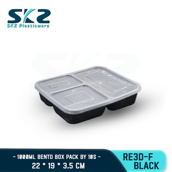 SKZ BENTO BOX RE 3 DIVISION F 1BOX[RE3D-F] ENVIRONMENTAL FRIENDLY FOOD ...