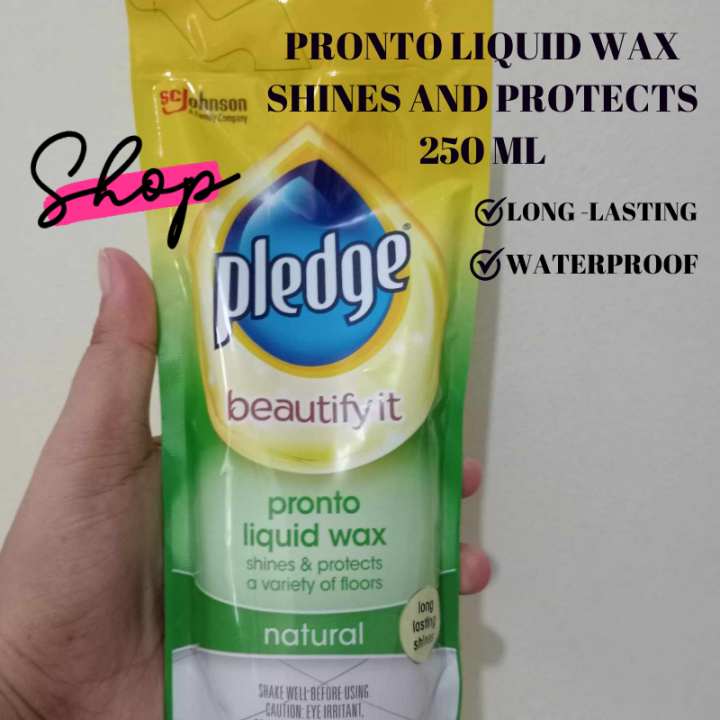 PLEDGE PRONTO LIQUID WAX SHINES AND PROTECTS A VARIETY OF FLOORS 250ML ...