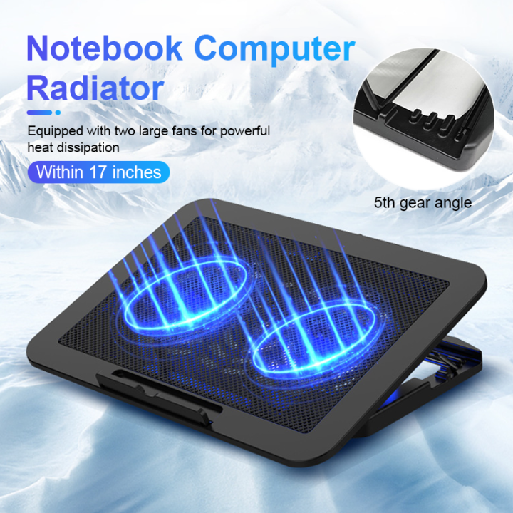 Laptop Cooling Pad for Gaming Dual Fan For 14 -17 Inch Laptop Notebook ...