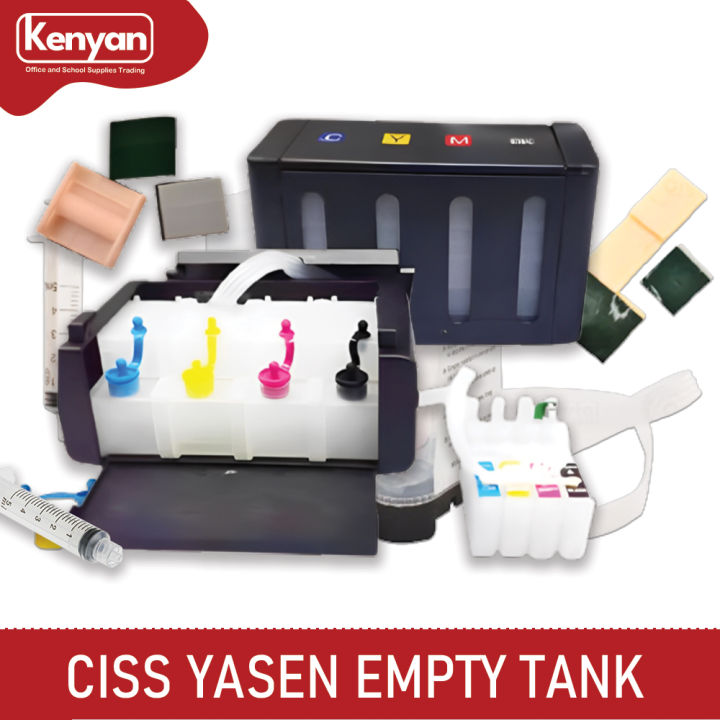 Yasen 100ml CISS Empty Ink Tank | Continuous Ink System (CMYK) for ...