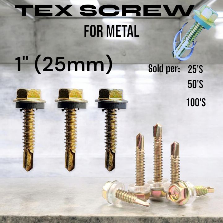 Tex Screw for metal 1" (25mm) sold per 25, 50, 100 PCS | Lazada PH
