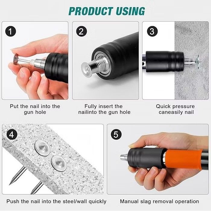 1 SET Tool Box Mini Stampset Ramset T500 Alat Tembak Paku 7.3 MM Beton ...