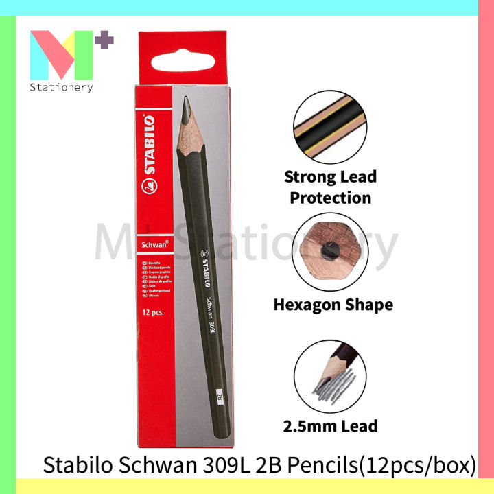 Stabilo 2B Graphite Writing Pencil 309L (12'pcs/box) / Exam Grade 2B ...