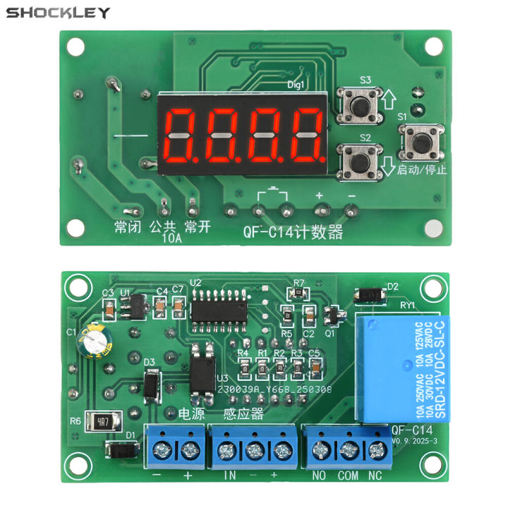DC12V/24V 4-digit digital display counter module with relay output ...