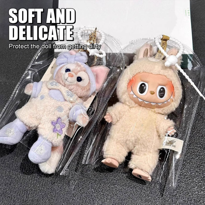 Labubu protective cover keychain cover transparent Labubu doll cover ...