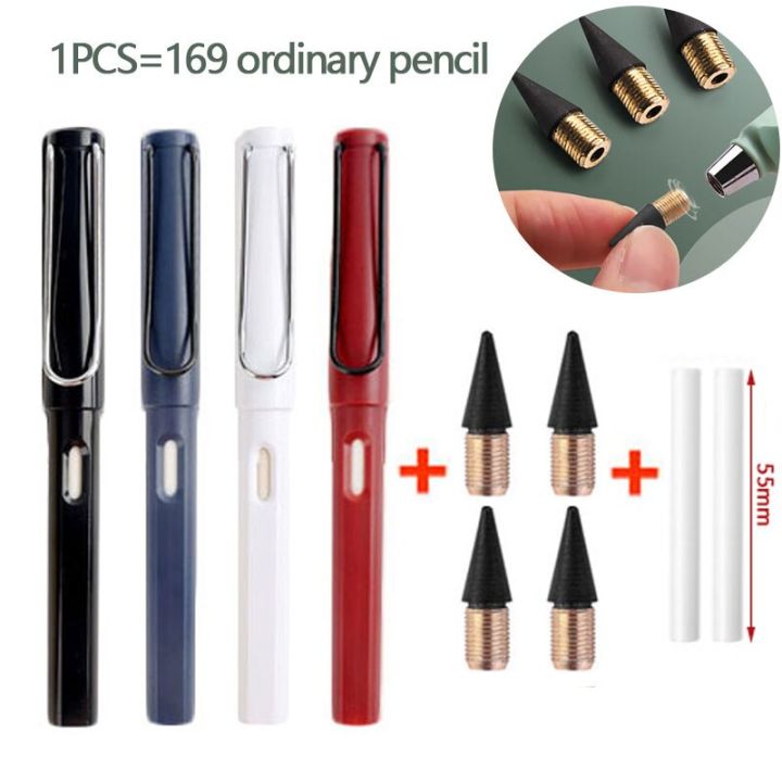 7PCS/set eternal pencil and refill art drawing sketch pen kawaii ...