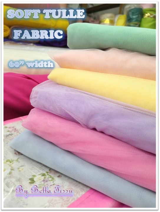 SOFT TULLE FABRIC 60"width sold in Yards | Lazada PH