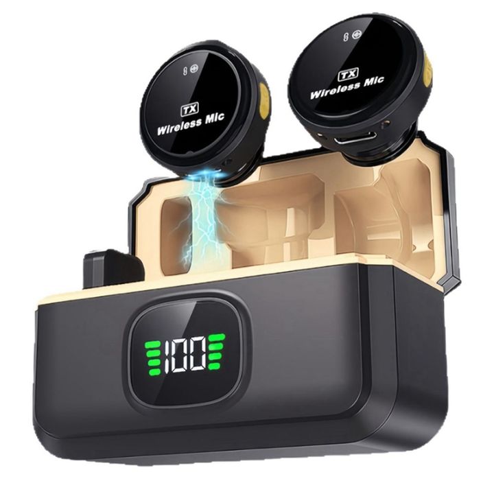 Wireless Lavalier Microphone Magnetic Clip, 48kHz, 50 Hours Battery ...