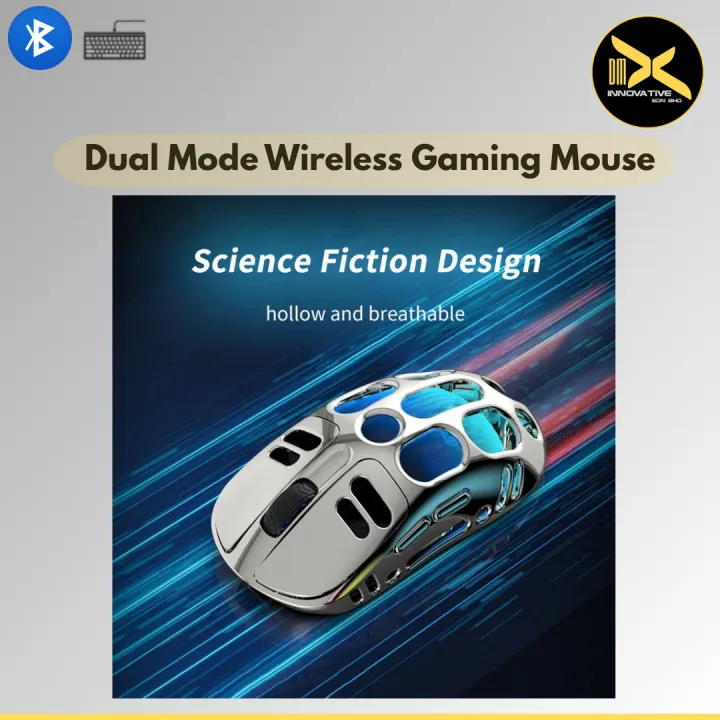 Wireless Gaming Mouse 2.4G+BT5.1 Dual Mode Wireless Mouse RGB Lightning ...
