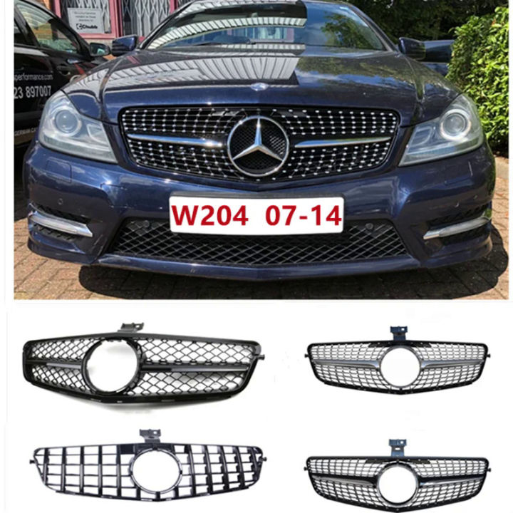 กระจังหน้ากันชนหน้าสำหรับ Benz C W204 Sport Racing Grill AMG GT Diamond ...