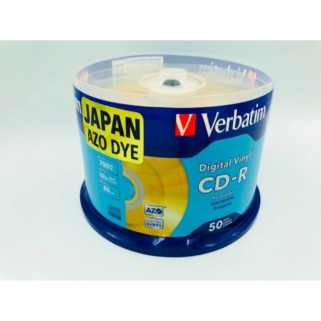 Verbatim JAPAN AZO DYE แผ่นสีทอง CD-R 52X 700MB.(Pack.50) | Lazada.co.th