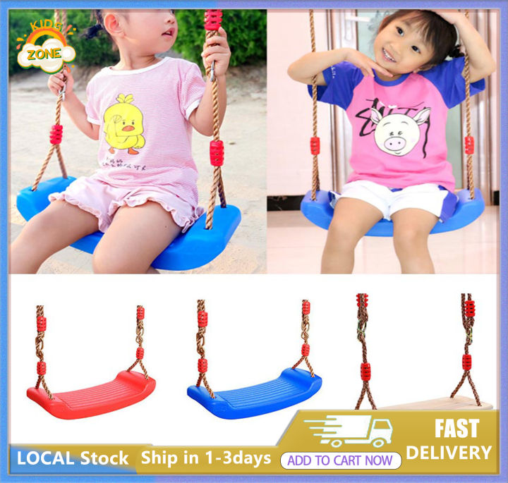 KIDS ZONE Plastic Swing Seat Toy set Outdoor Hanging Safety Swing for ...