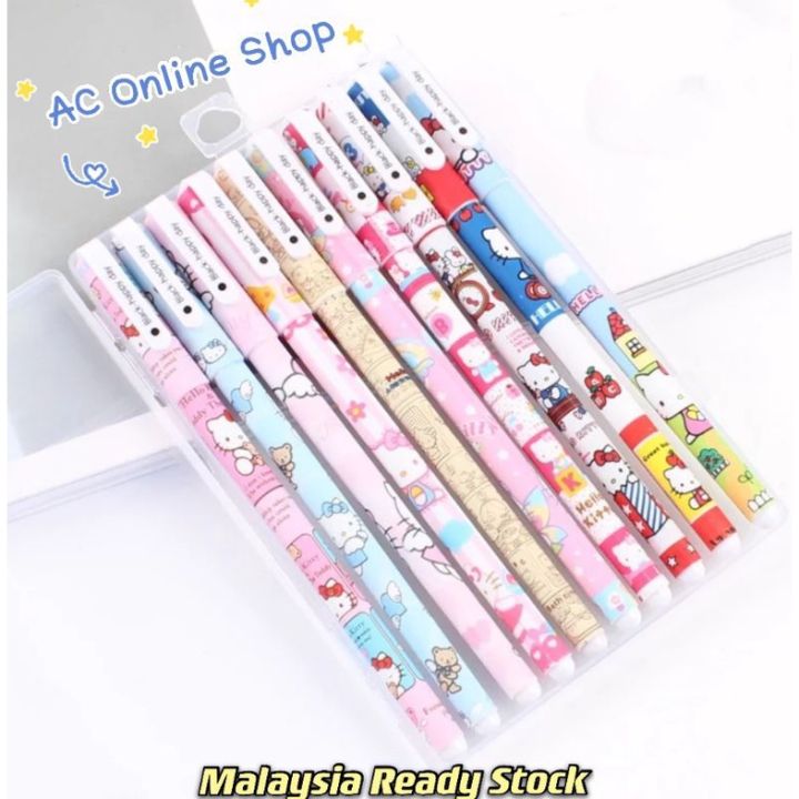 (Ready Stock)10 Color Art Pen Set With Case Contour Marker Gift Card ...